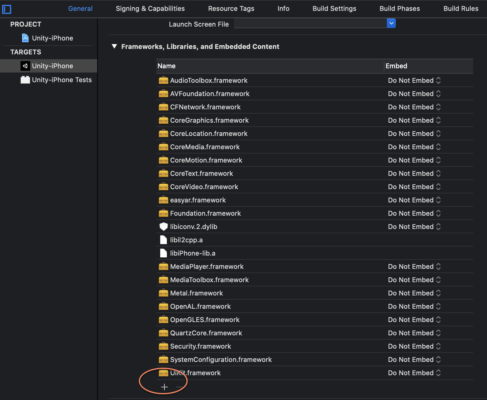 iOS 工程配置 — EasyAR Sense Unity Plugin 4.2.0 文档